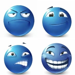 可爱蓝色圆球表情，食指放嘴边做嘘声动作超有趣 蓝脸emoji表情包合集来咯表情包图片gif动图 - 求表情网,斗图从此不求人!