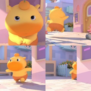 可爱河马头顶橘子，呆萌模样超有趣 水豚噜噜|黄色河马表情包(新)表情包图片gif动图 - 求表情网,斗图从此不求人!