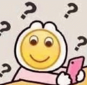 疑问 emoji 可爱卡通形象手持手机，满脸疑惑头上满是问号表情包图片gif动图 - 求表情网,斗图从此不求人!