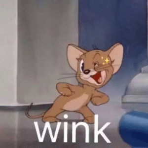 wink 俏皮杰瑞wink一下，可爱爆表萌化你的心表情包图片gif动图 - 求表情网,斗图从此不求人!