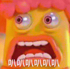 表情夸张的卡通形象，瞪大双眼张嘴喊叫，尽显惊讶激动 1000个最火的表情包表情包图片gif动图 - 求表情网,斗图从此不求人!