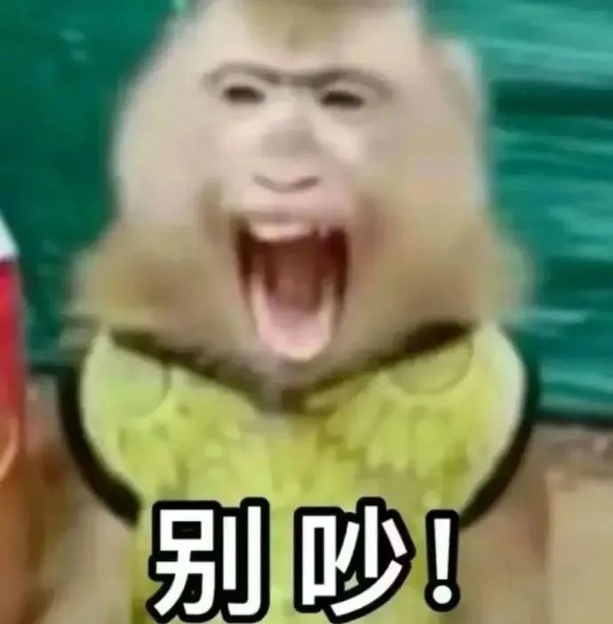 猴子表情狰狞张嘴大喊“别吵”，生动表达烦躁情绪 500个最火的抽象神经表情包表情包图片gif动图 - 求表情网,斗图从此不求人!