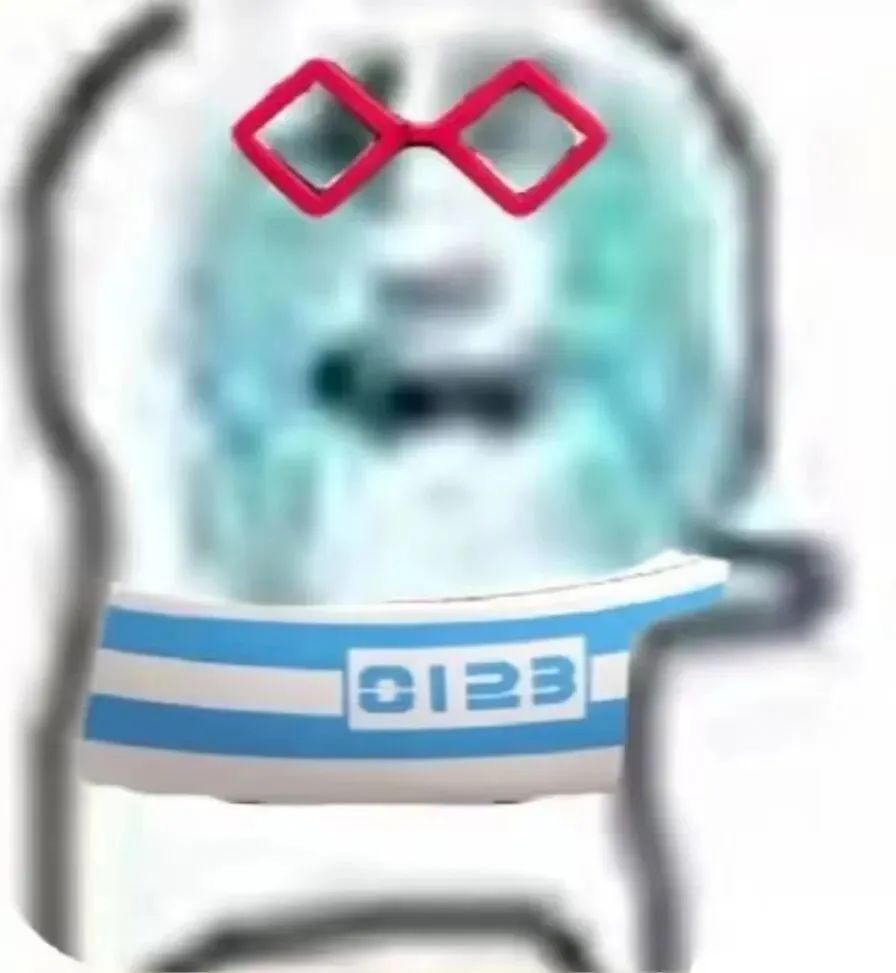 戴着红色眼镜的卡通形象，表情模糊，带有“0123”字样 10000个很火的抽象犯贱表情包表情包图片gif动图 - 求表情网,斗图从此不求人!