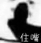 神秘黑影配上“住嘴”二字，霸气又带点神秘的表情包 10000个很火的抽象犯贱表情包表情包图片gif动图 - 求表情网,斗图从此不求人!