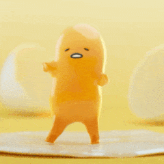 可爱小黄人在蛋壳上欢快舞动，萌态十足 宝贝舌吻不 | 阴阳怪气表情包表情包图片gif动图 - 求表情网,斗图从此不求人!