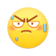又囧又委屈的小黄脸，满脸汗水尽显无奈 贴吧系统自带小黄脸表情包表情包图片gif动图 - 求表情网,斗图从此不求人!
