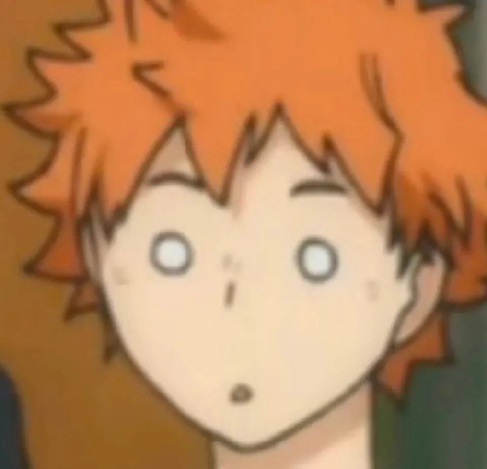 橙发动漫人物一脸惊讶，呆萌表情超可爱 说！今天苦茶子什么颜色 | 表情包精选表情包图片gif动图 - 求表情网,斗图从此不求人!