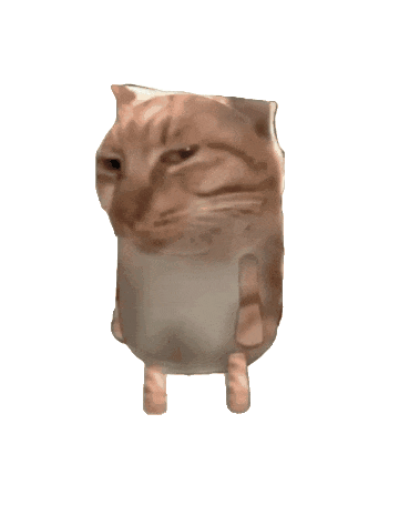 呆萌猫咪化身方块人，一脸不屑超搞笑 猫meme透明底抽象动态表情包表情包图片gif动图 - 求表情网,斗图从此不求人!