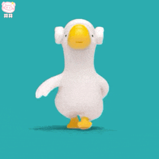 可爱的白色小鸭，一摇一摆走路，萌态十足 60个抽象恶心表情包表情包图片gif动图 - 求表情网,斗图从此不求人!