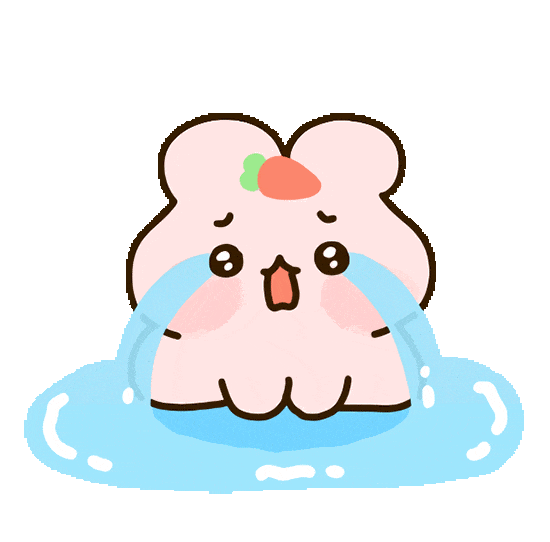 可爱萌物在水中大哭，表情委屈惹人怜的超萌表情包 可爱粉嫩小兔子表情包表情包图片gif动图 - 求表情网,斗图从此不求人!