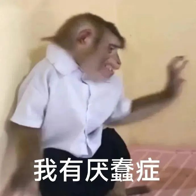 穿着白衬衫的猴子表情狰狞，配文“我有厌蠢症”超搞笑 聊天马喽表情包表情包图片gif动图 - 求表情网,斗图从此不求人!