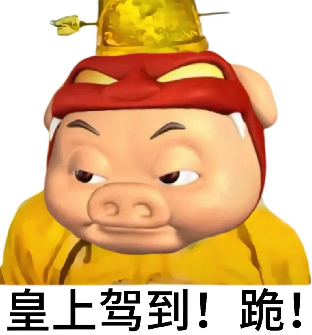 猪猪侠扮皇上霸气驾到，配文“皇上驾到！跪！”的有趣表情包 皇帝与奴才猪猪侠表情包表情包图片gif动图 - 求表情网,斗图从此不求人!