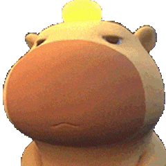 可爱河马头顶橘子，呆萌模样超有趣 水豚噜噜|黄色河马表情包(新)表情包图片gif动图 - 求表情网,斗图从此不求人!