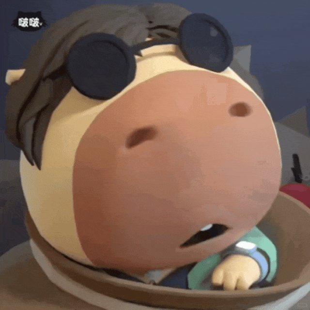 戴着墨镜的可爱卡通角色，表情呆萌惹人爱 水豚噜噜|黄色河马表情包(新)表情包图片gif动图 - 求表情网,斗图从此不求人!