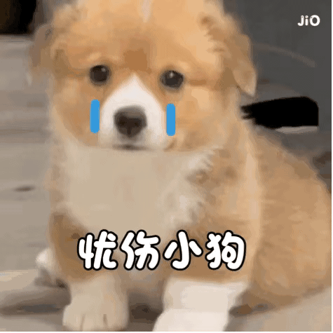 可怜兮兮的忧伤小狗，两行泪惹人怜的可爱模样 表情包｜把老子都逗笑了表情包图片gif动图 - 求表情网,斗图从此不求人!