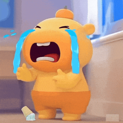 可爱小黄兽大哭不止，眼泪狂飙超委屈的动态表情包 表情包：那很坏了表情包图片gif动图 - 求表情网,斗图从此不求人!