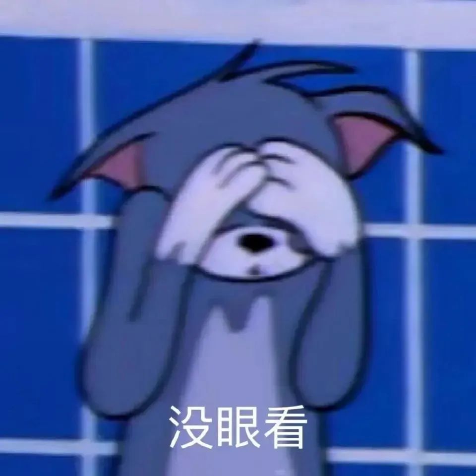 汤姆猫双手捂脸，配文“没眼看”，尽显无奈与嫌弃 情侣撩对象的调情表情包表情包图片gif动图 - 求表情网,斗图从此不求人!
