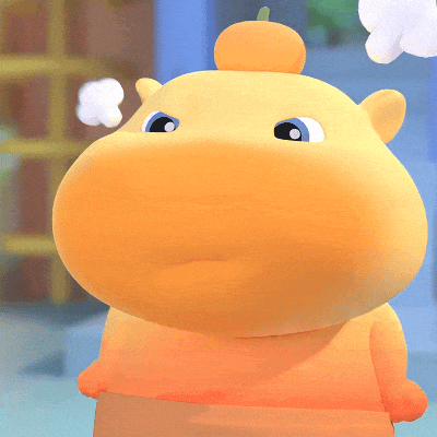 可爱的卡通河马一脸懵，头上冒烟呆萌可爱 表情包：感情淡了表情包图片gif动图 - 求表情网,斗图从此不求人!