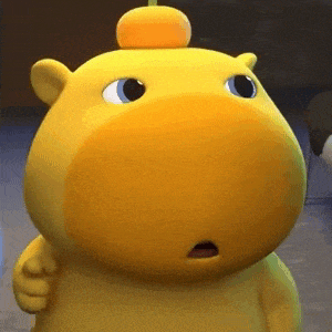 可爱的黄色卡通河马一脸惊讶，表情呆萌有趣 犯贱表情包合集（500张）表情包图片gif动图 - 求表情网,斗图从此不求人!