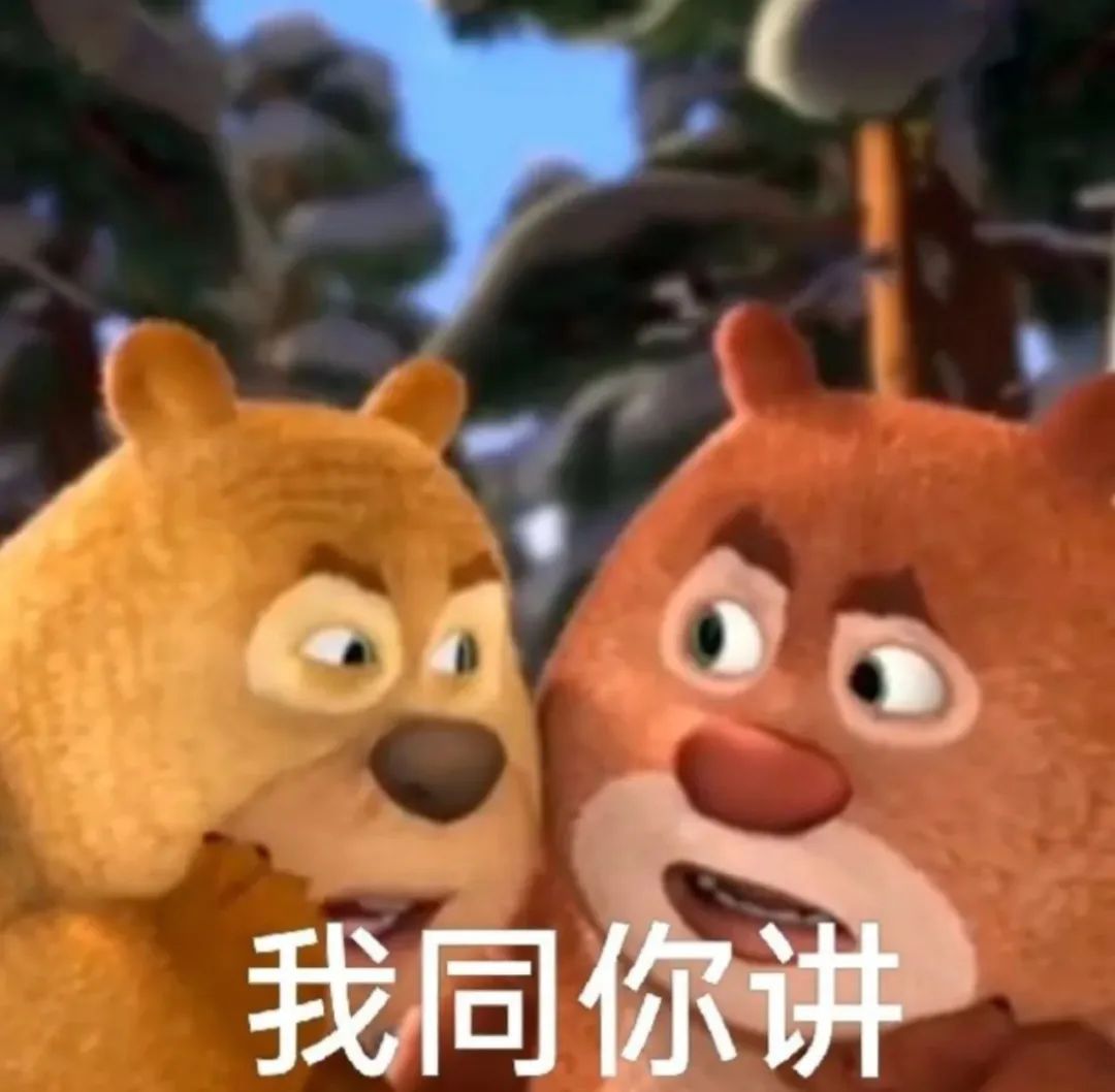 《熊出没》里的熊大熊二，配文“我同你讲”的可爱表情包 抢鲜体验新表情包！表情包图片gif动图 - 求表情网,斗图从此不求人!