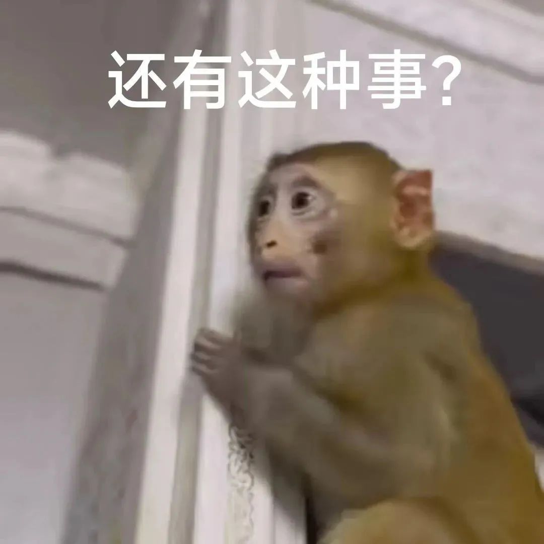 猴子一脸惊讶扶着门框，配文“还有这种事？”的搞笑表情包 你们要的马喽猴子表情包表情包图片gif动图 - 求表情网,斗图从此不求人!